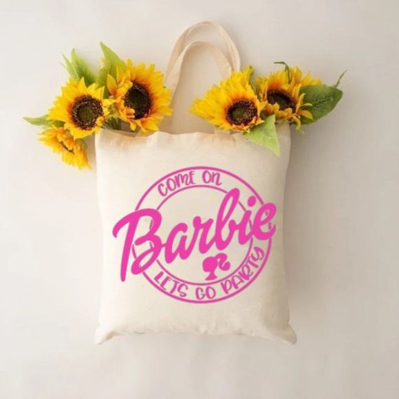 Bags | Barbie Tote Bag Barbie Girl Tote Bag Come On Barbie Lets Go ...